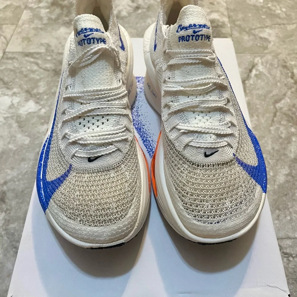 Nike | Shoes | Nike Alphafly 3 Running Shoes White Blue And Orange ...